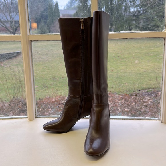 H by Halston | Shoes | H By Halston Beverly Brown Knee High Boots ...